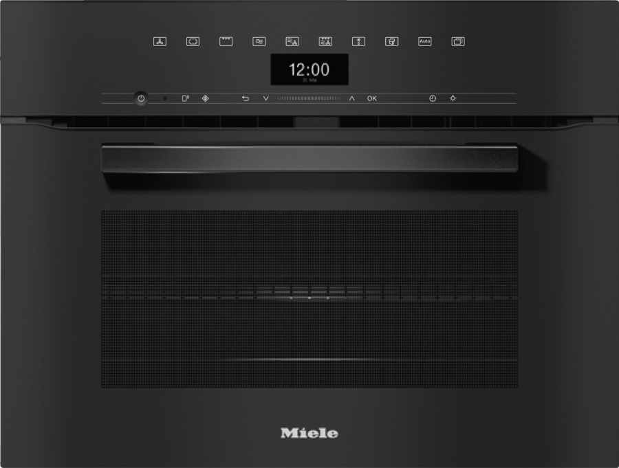Духовой шкаф компактный с СВЧ H7440BM OBSW черный обсидиан от Miele ...